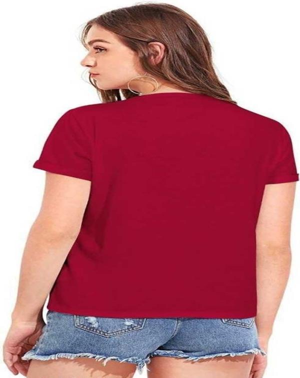 TUSI Solid WomenRound Neck T Shirt - JioMart