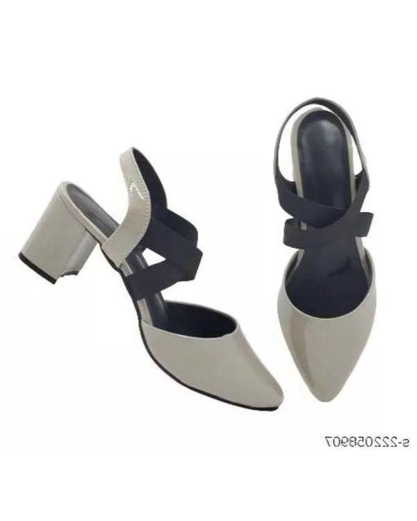 DH TANISH Women Grey Black Heel Sandal - JioMart