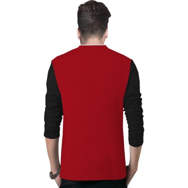 Solid Men Henley Neck Red, Black T-Shirt - JioMart
