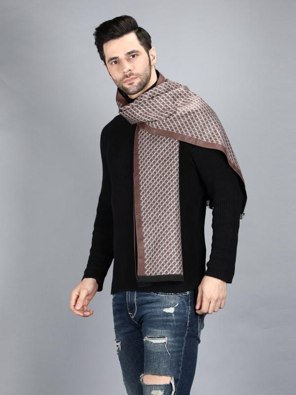 Men Purple & White Floral Print Muffler - JioMart