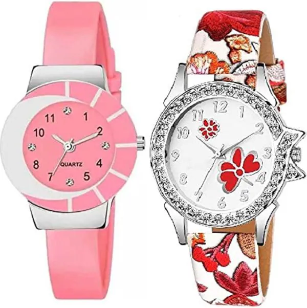 Selloria Analog Multicolor Dial Multicolor Strap Watch For Women (Pack ...