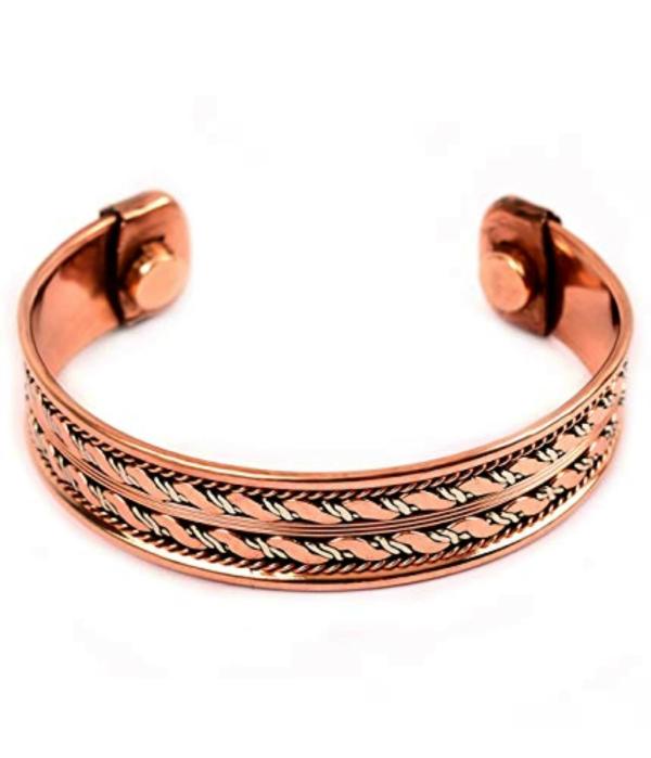 Rudra Centre Copper Kada in Rope Pattern - JioMart