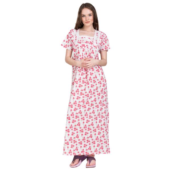 Redglo Women's Cotton Printed/Maxi/Night Wear/Stylish Nighty & Night ...