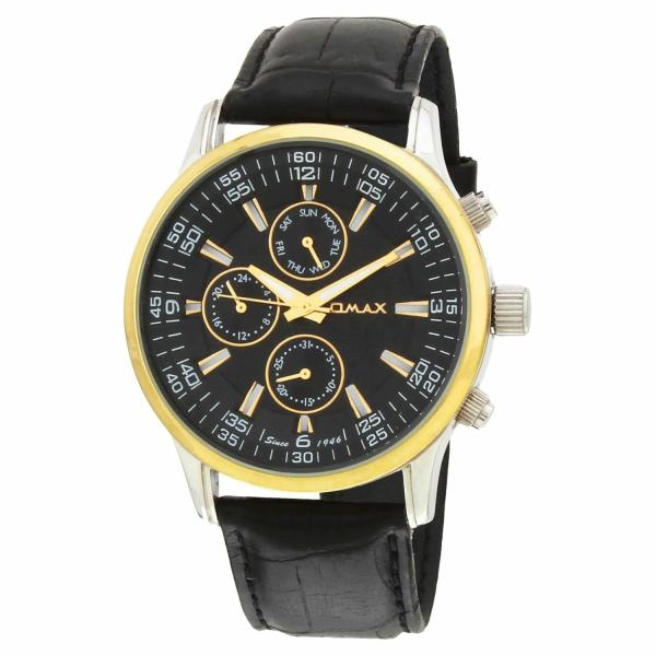 Omax Analog Black Watch Black Dial With Black Strap for Men - SS546 ...