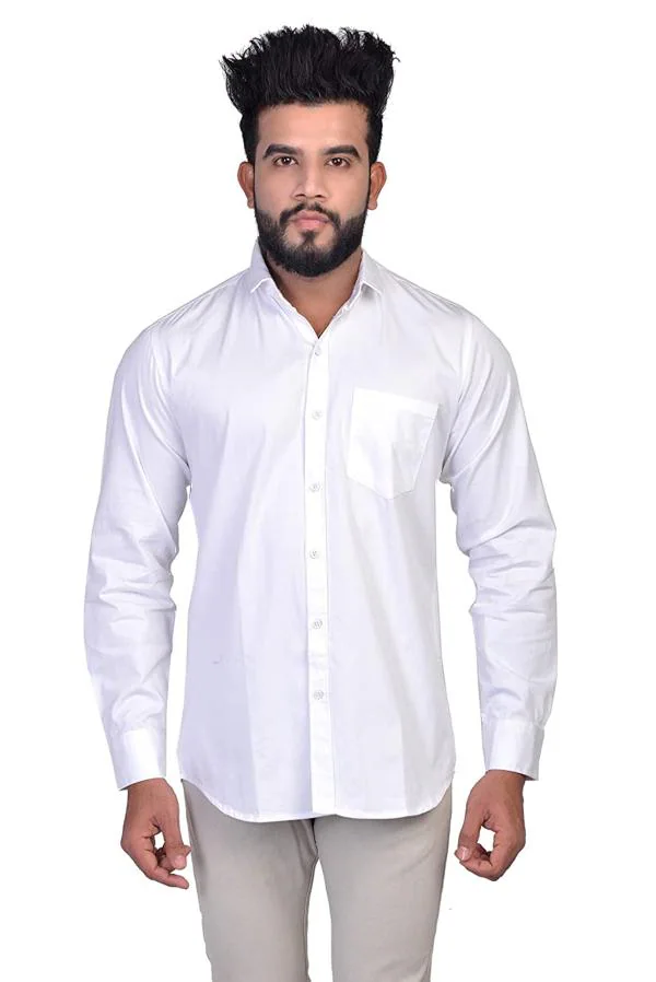 Selyem Men White Casual Shirt White XXL - JioMart