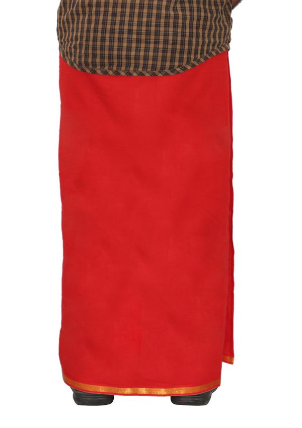 Prakasam coton mens premium quality (Hip Size-28 Inch) Red Colour dhoti ...