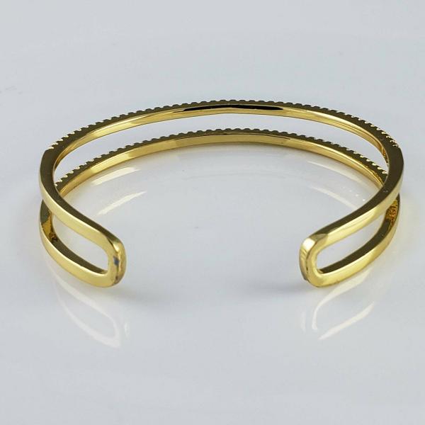 Zivom Rainbow Dual layer Gold Crystal Cubic zirconia Cuff kada bangle for women - JioMart