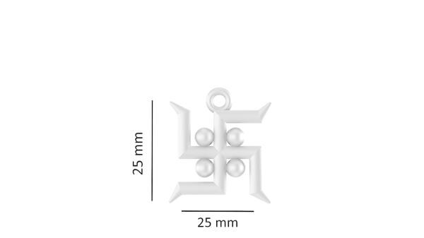 Akshat Sapphire Pure Silver Spiritual Swastik Symbol Pendant With Chain ...