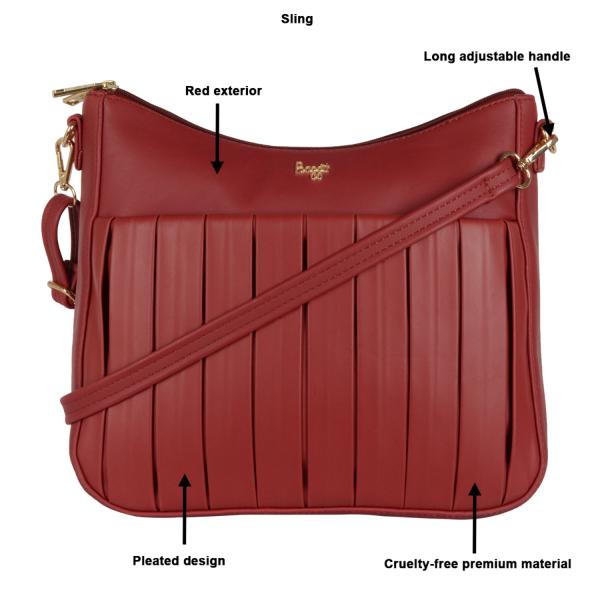 Baggit Women's Red Pvc Sling Bag - JioMart