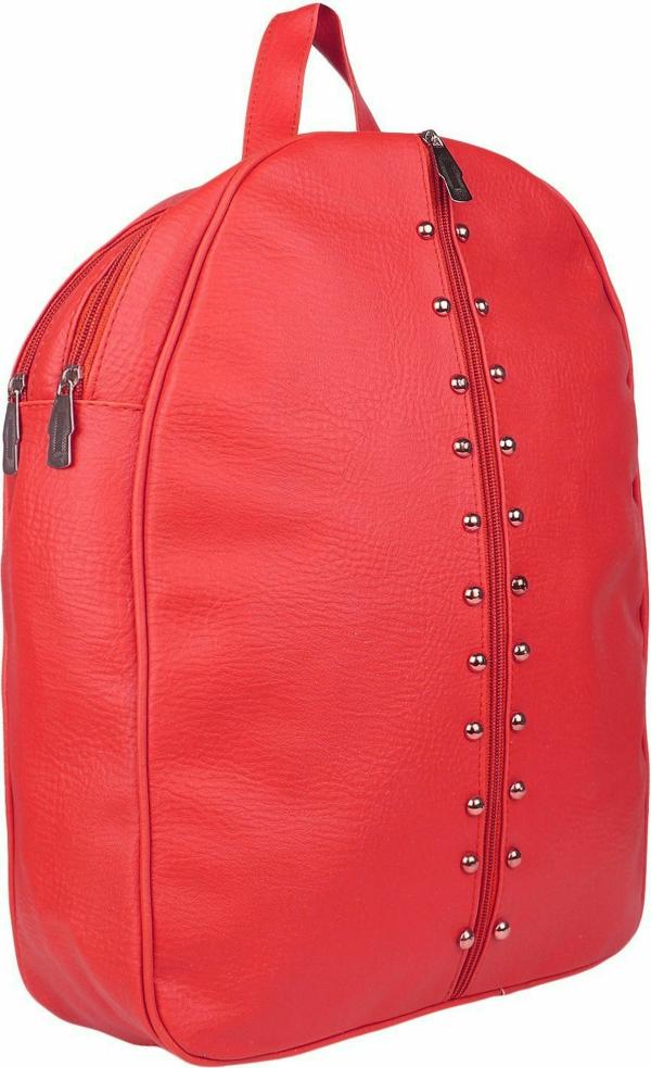 SARA Red PU Leather Backpack 15 L - JioMart