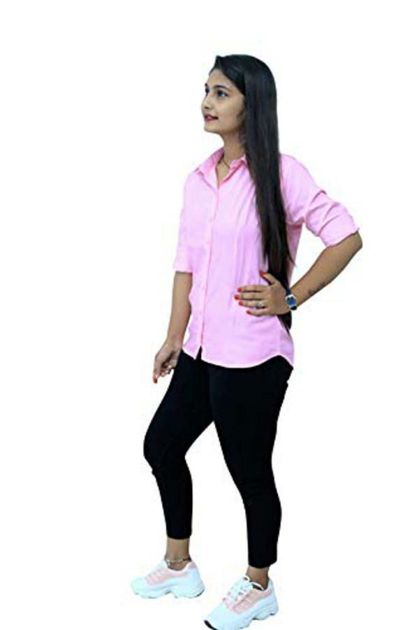 AAPAGIGA CREATION Women Pink Rayon Single Shirt (L) - JioMart