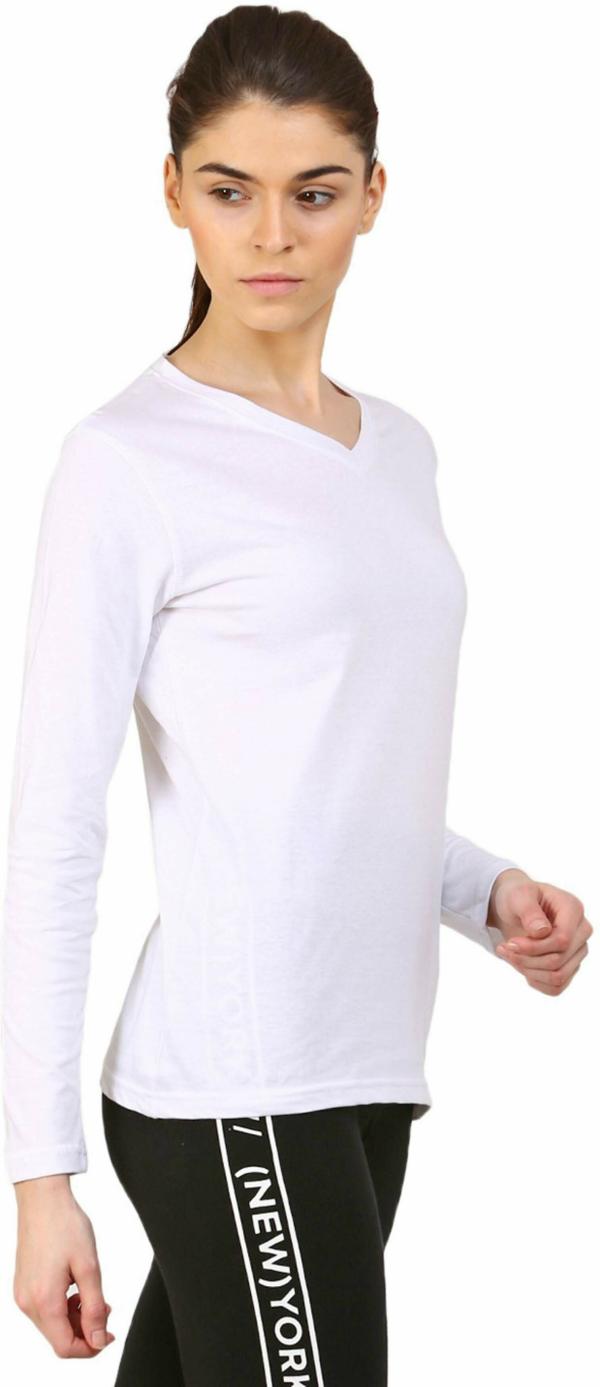 Ap'pulse Women White Solid Pure Cotton T-Shirts - JioMart