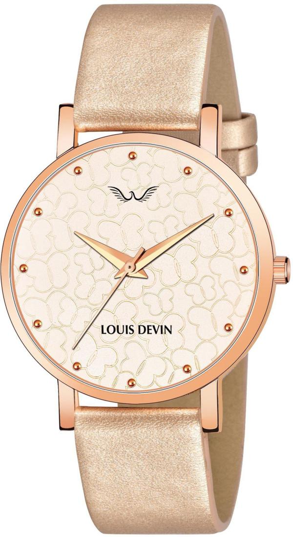 Louis Devin Analog Rose Gold Watch For Women (Ld-Rg141-St-Rg) - JioMart