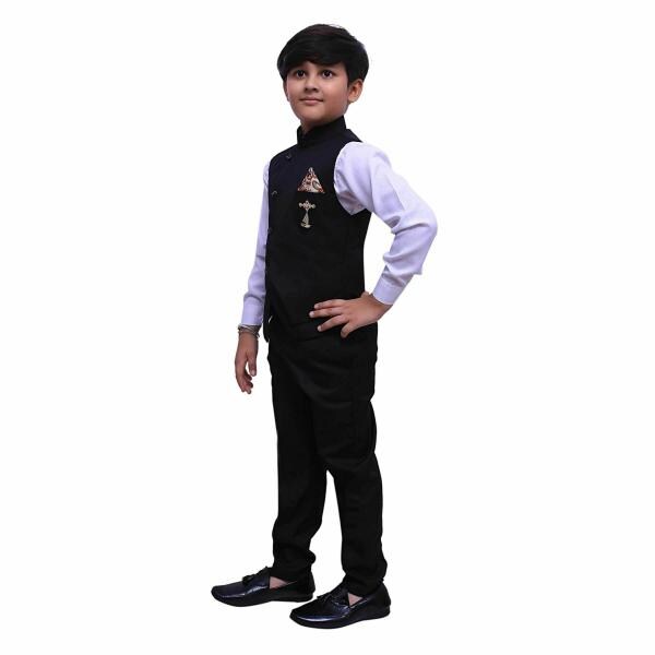 KLAUD ZEE Boys Black 3-Piece Suit Set - JioMart