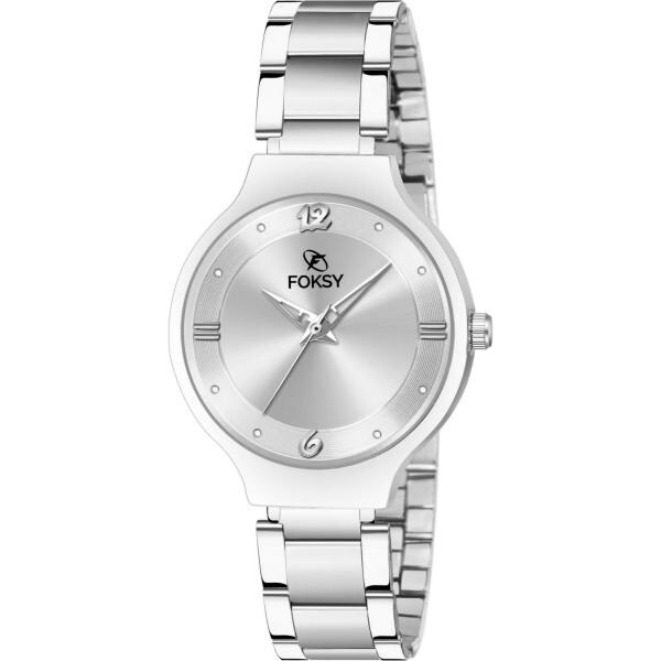 Foksy FKS-1015W Silver Dial And Silver Analog Watch For Women - JioMart