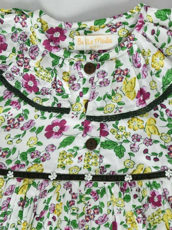 Bella Moda Girls Printed Floral casual Dress - JioMart