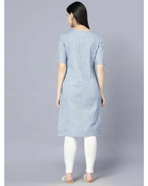 Myshka Women Blue Kurta - JioMart