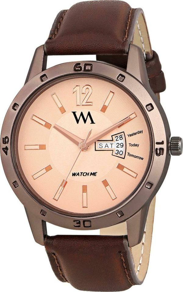 WM Analog Bronze Dial Brown Strap Watch for Men (DDWM-034) - Pack of 1 ...