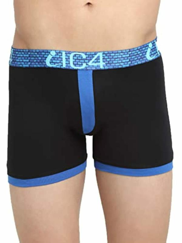 IC4 Men Blue Solid Cotton Trunk - S - JioMart