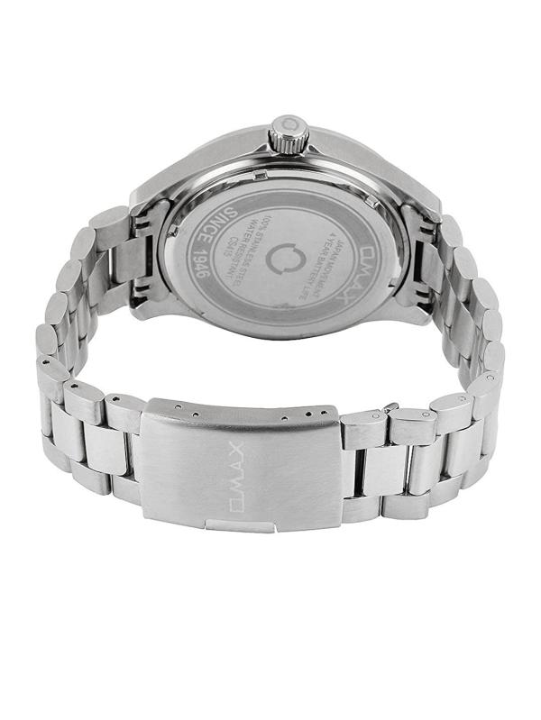 OMAX Analog Silver Watch Black Dial With Silver Strap for Men - SS111 ...
