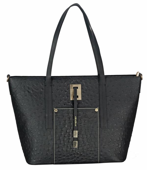 Adamis Hermine Black Double Handle Shoulder Bag - JioMart