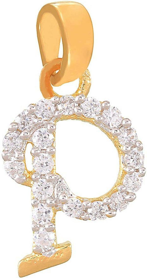 Mahi Gold Plated Alloy Perfect P Pendant For Men & Women - JioMart