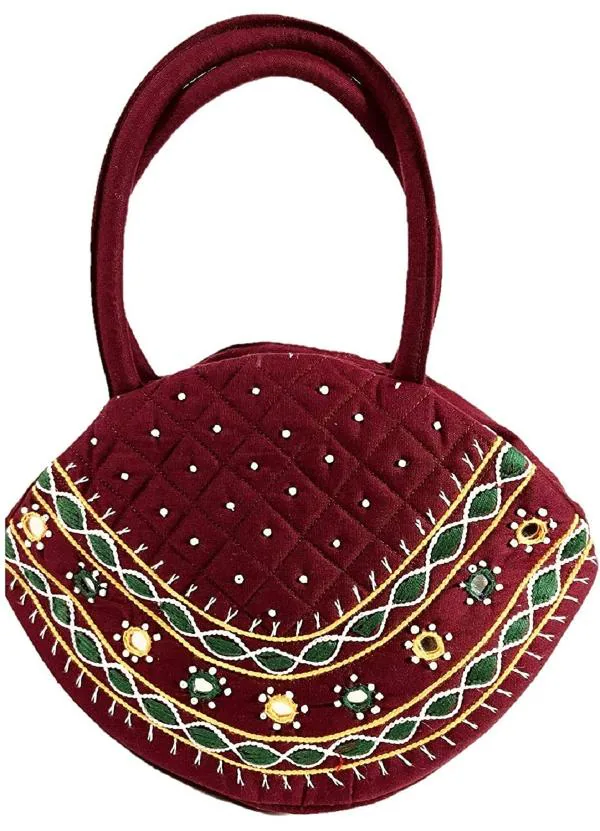 SriAog Women’s Handbag Banjara Traditional Pot Bag Hand Purse Cotton ...