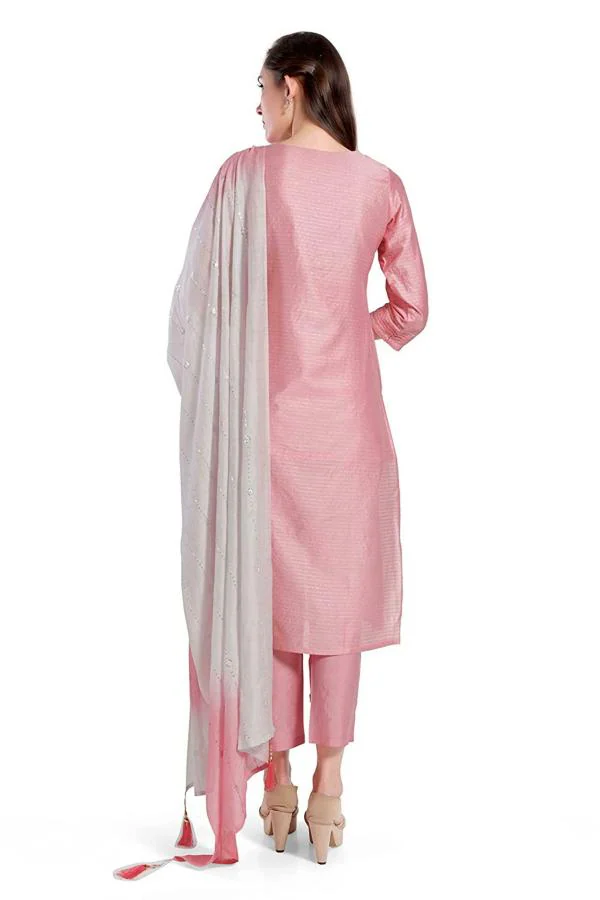 Madhuram Women Light Pink Kurti Set - JioMart