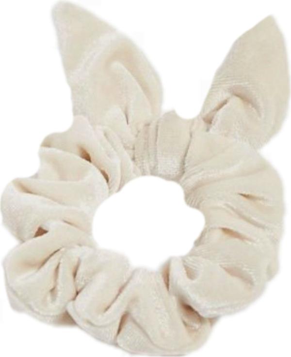 IBDA White Velvet Bunny Ear Hair Scrunchies - JioMart
