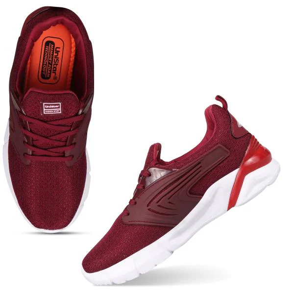 Unistar Men's Maroon Stylish and Comfortable, Running Shoes - JioMart