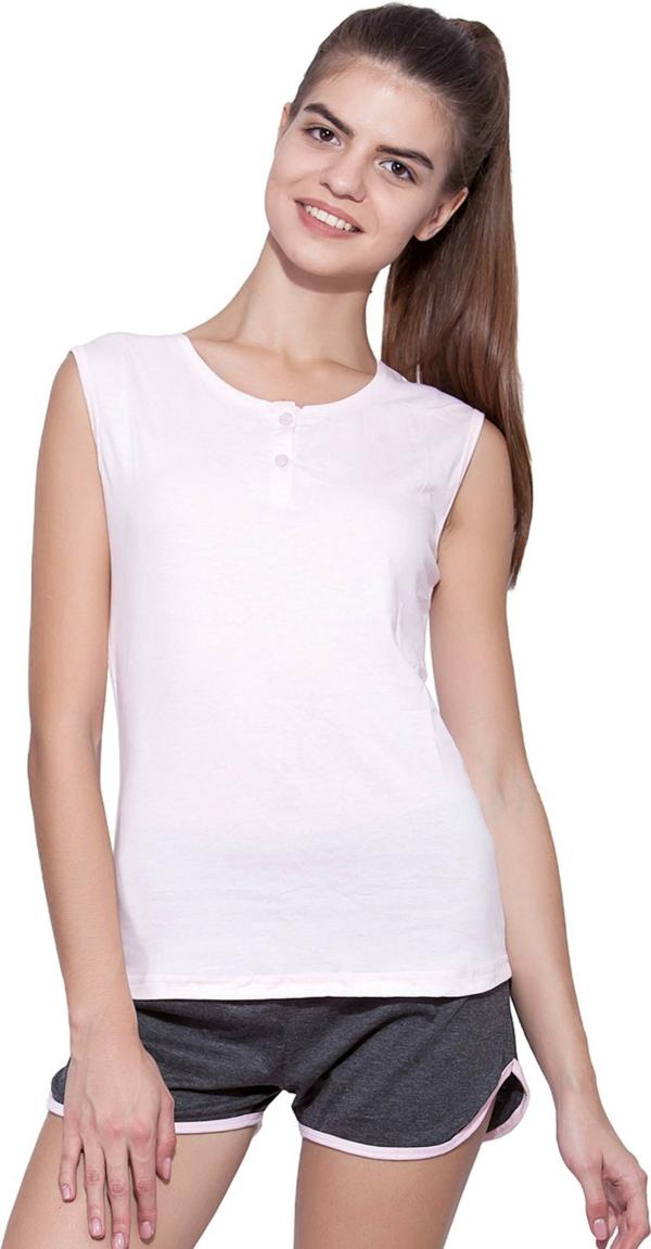 Ap'pulse Women White Solid Pure Cotton T-Shirts - JioMart