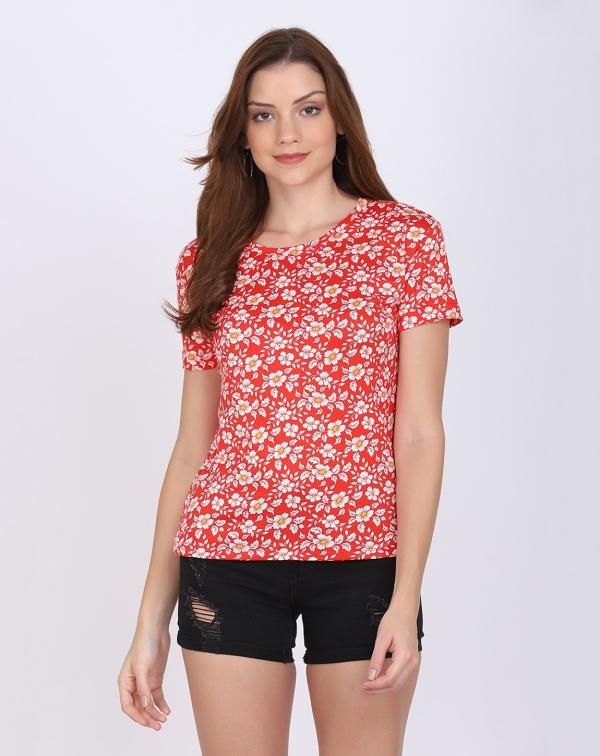 TUSI Solid WomenRound Neck T Shirt - JioMart