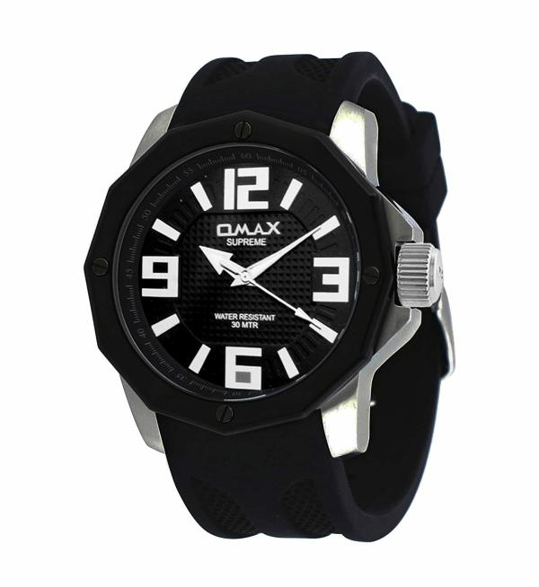 OMAX Analog Black Watch Black Dial With Black Strap for Men - SS351 ...