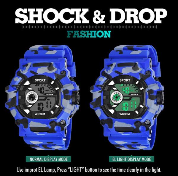 Shocknshop Digital Black Dial Watch for Men and Boys - JioMart