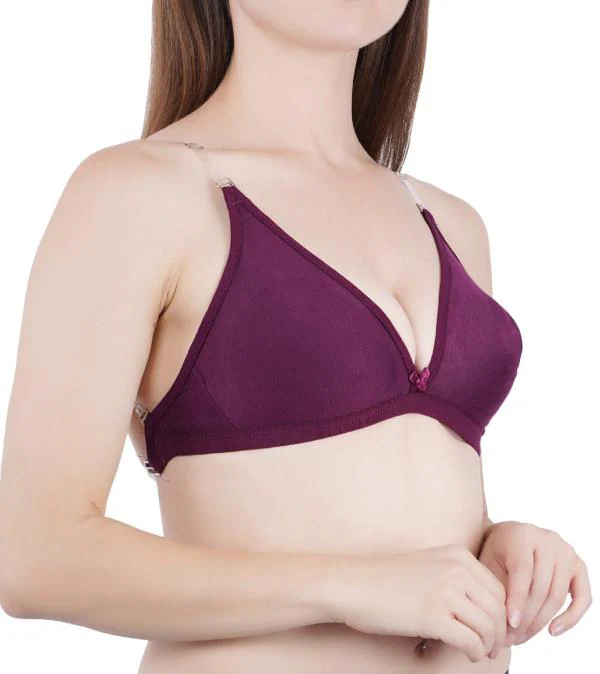 HER-CLASS PRESENTS BACKLESS NON PADED PURPLE BRA FOR WOMEN - JioMart
