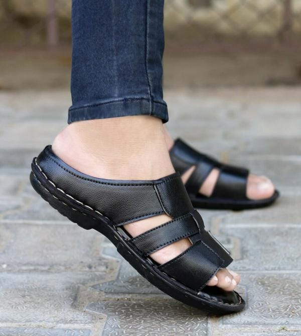Rolus Comfort and Trendy Slippers for Men (Black) - JioMart