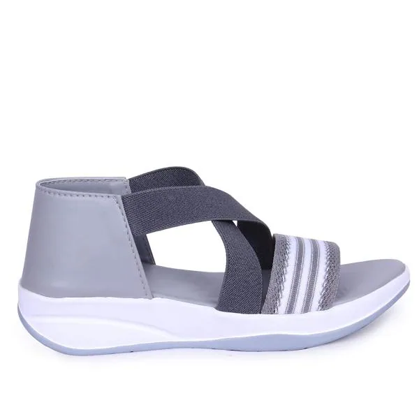 perfect step Flotter Women's Synthetic Floater Sandals (Grey) - JioMart