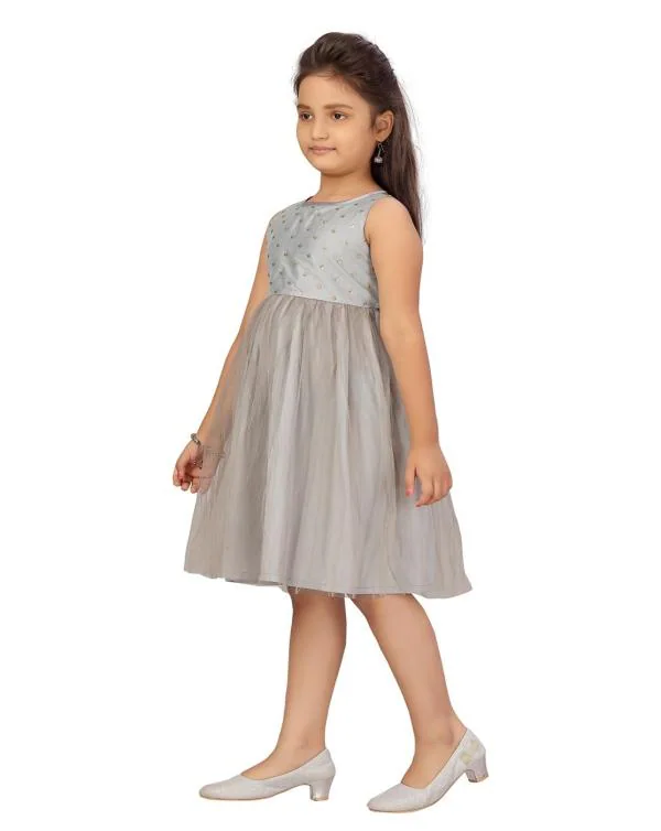 Aarika Girls Grey Color Party Wear Frock - JioMart