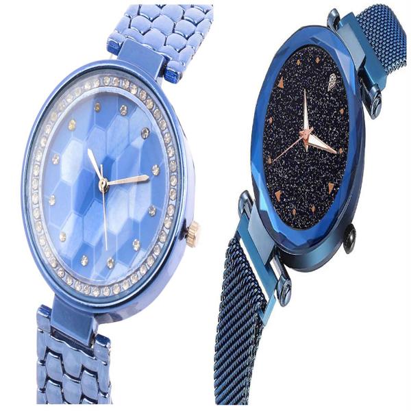 Crispy Analog Multicolor Dial Blue Strap Watch For Women - JioMart