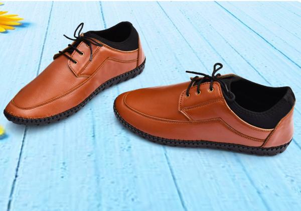 Afreet Tan Lace up Casual Sneakers for Men - JioMart