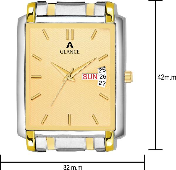 Aglance Analog Gold Dial Multi-color Strap Watch For Men - JioMart