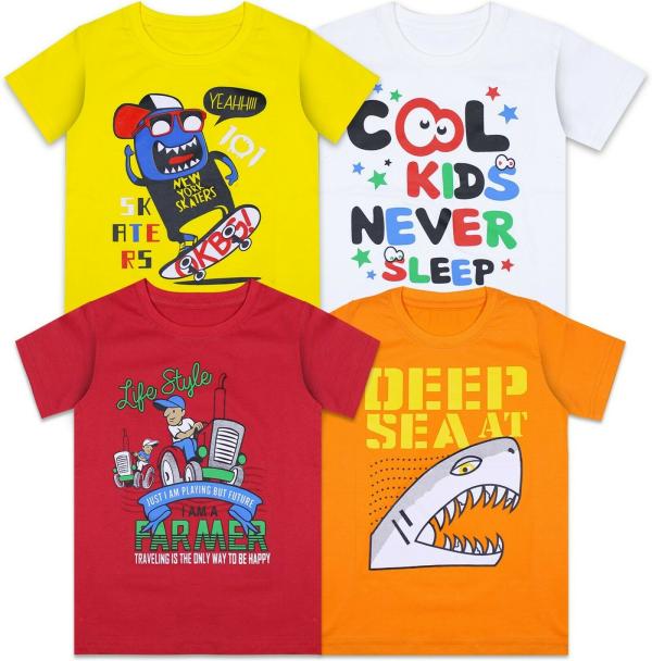 Luke and Lilly pack of 4 Boys Half Sleeve Tshirt - JioMart