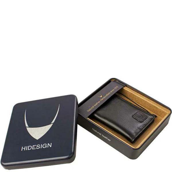 Hidesign Men Black Leather Wallet - JioMart