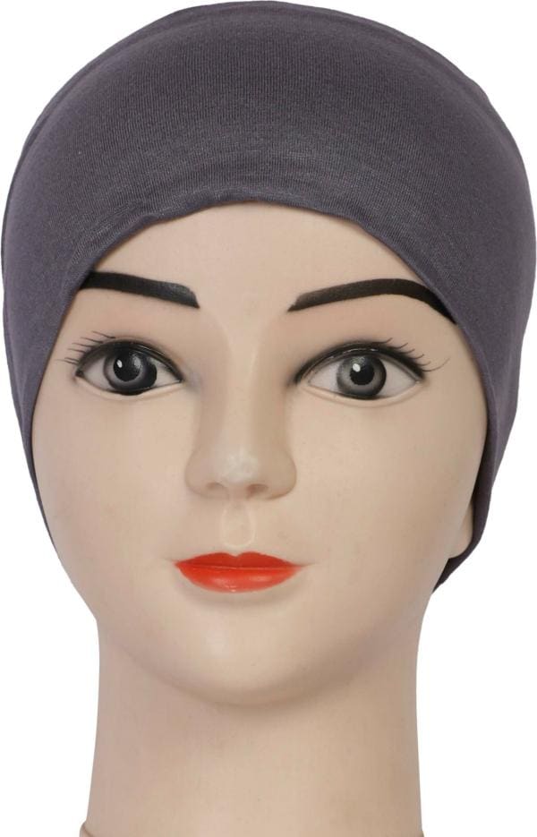 Monati Women Grey Embellished Cotton Lycra Under Hijab Tube Headscarf ...