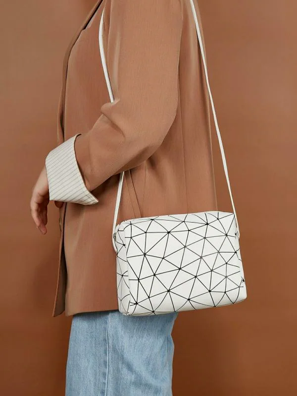 Fargo White Printed Leatherette Sling Bag For Women - JioMart