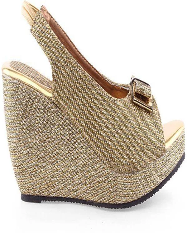 FQOO Women Gold Wedges - JioMart