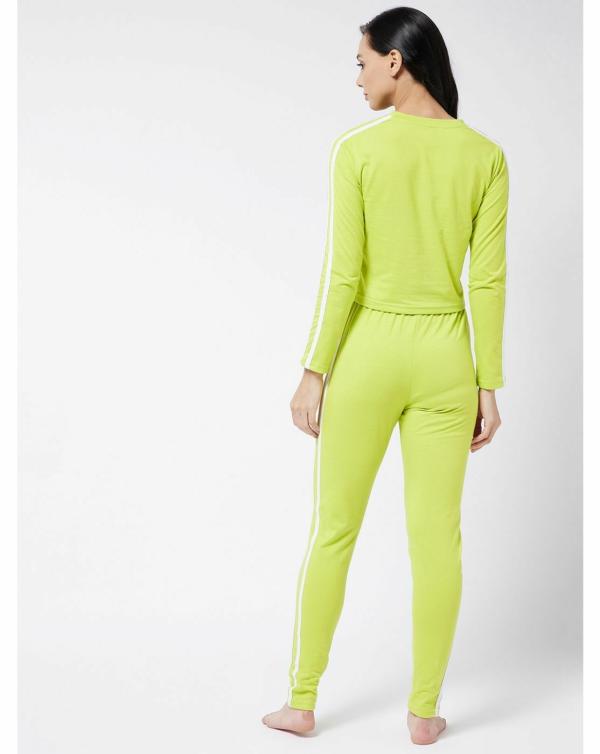 Vvoguish Women Neon Green Color Top & Pyjamas Set - JioMart