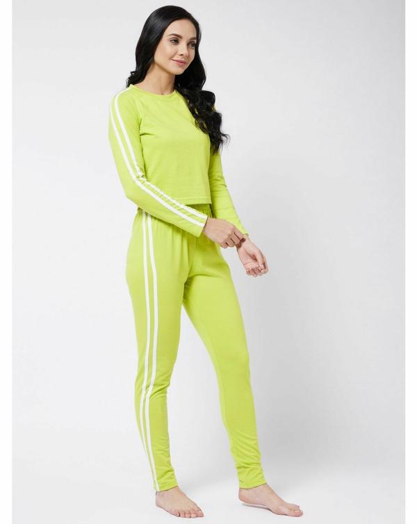 Vvoguish Women Neon Green Color Top & Pyjamas Set - JioMart