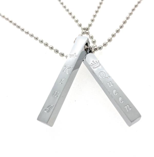 Alvira Alloy Silver-Plated Silver King And Queen Bar Pendant Locket ...