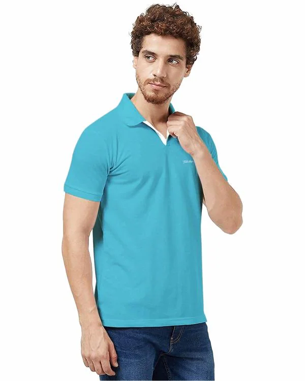 TAB91 Men's Polo T-shirt - Dogler Blue - JioMart